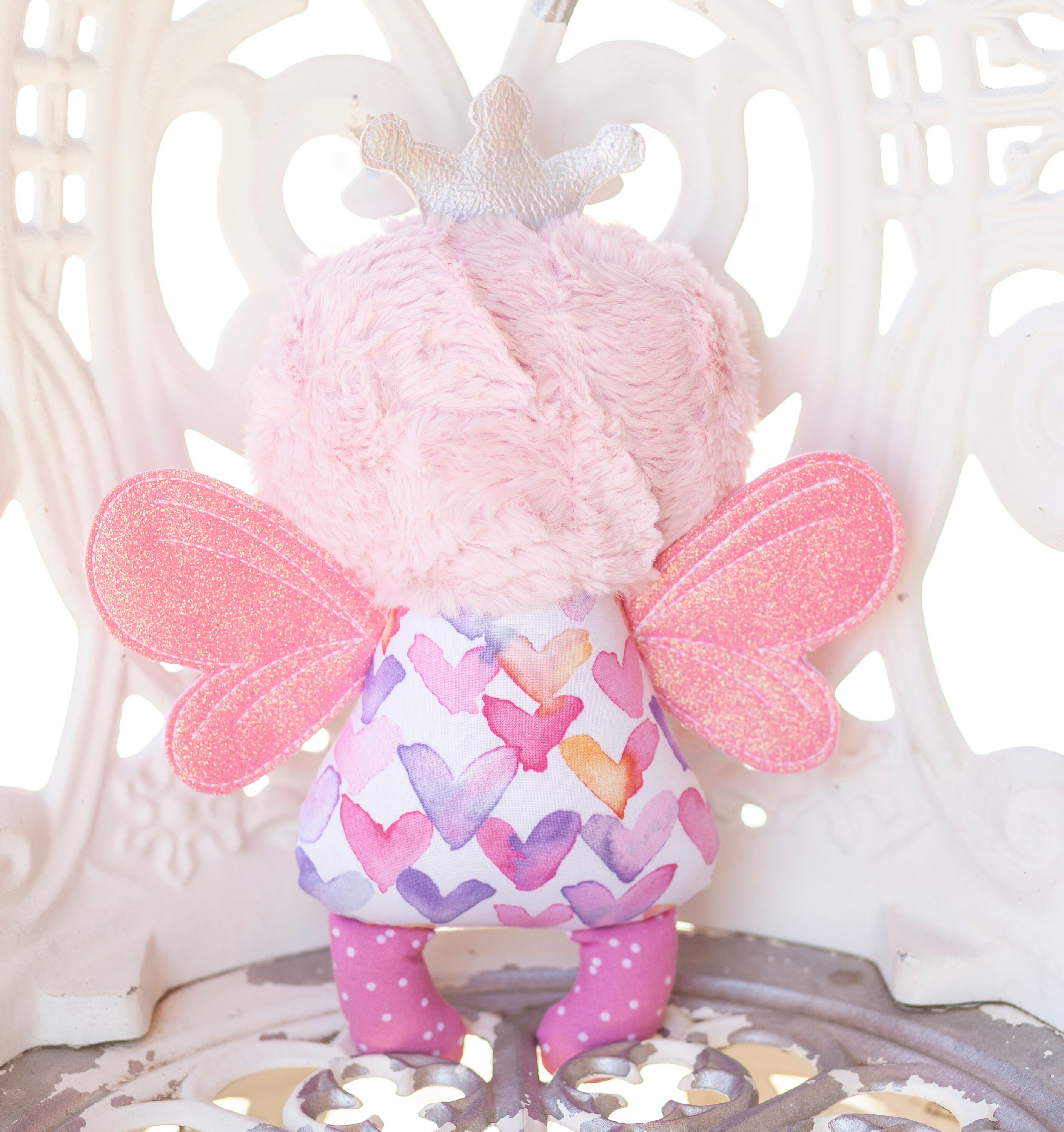 Pink Glitter Tooth Fairy Doll, Handmade Doll, Personalized Tooth Fairy ...