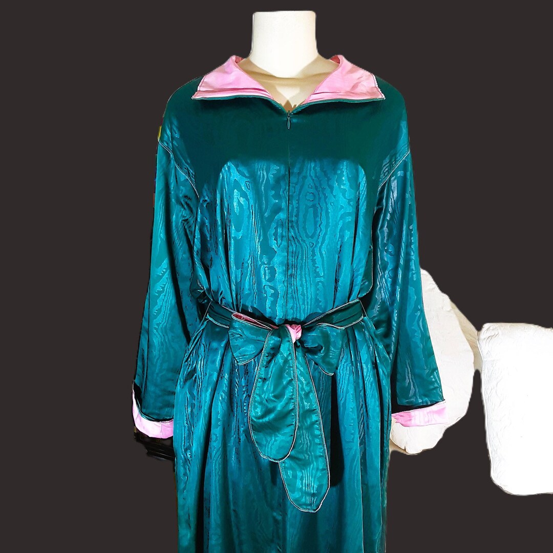 Vintage Glam Robe by Fernando Sanchez New Old Stock NWT in Green and ...