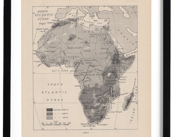 1940 map of africa | Etsy