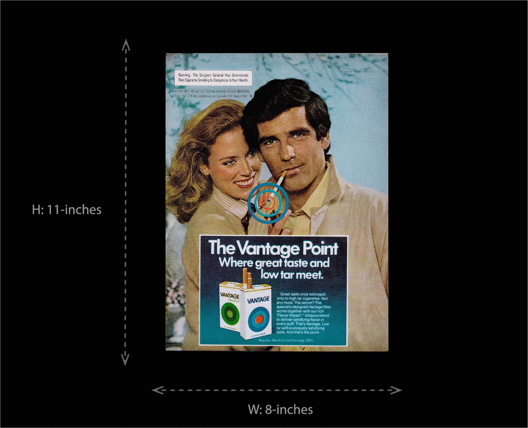 Vantage Cigarettes 1980s