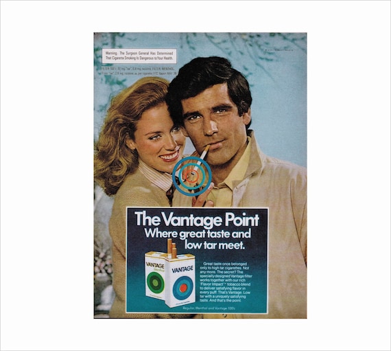 Vantage Cigarettes 1980s