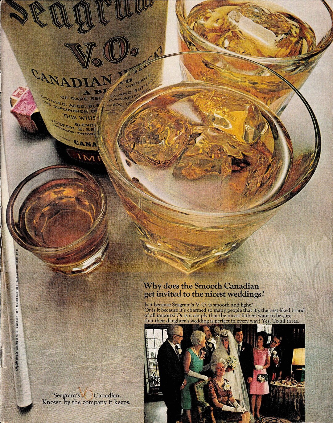 70s SEAGRAMS VO WHISKEY Ad, 10x13 Vintage Liquor Advertisement, Retro ...