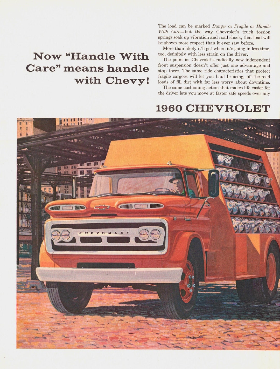 1960s CHEVY Delivery Van Ad, 10x14 Vintage Advertisement, Retro ...