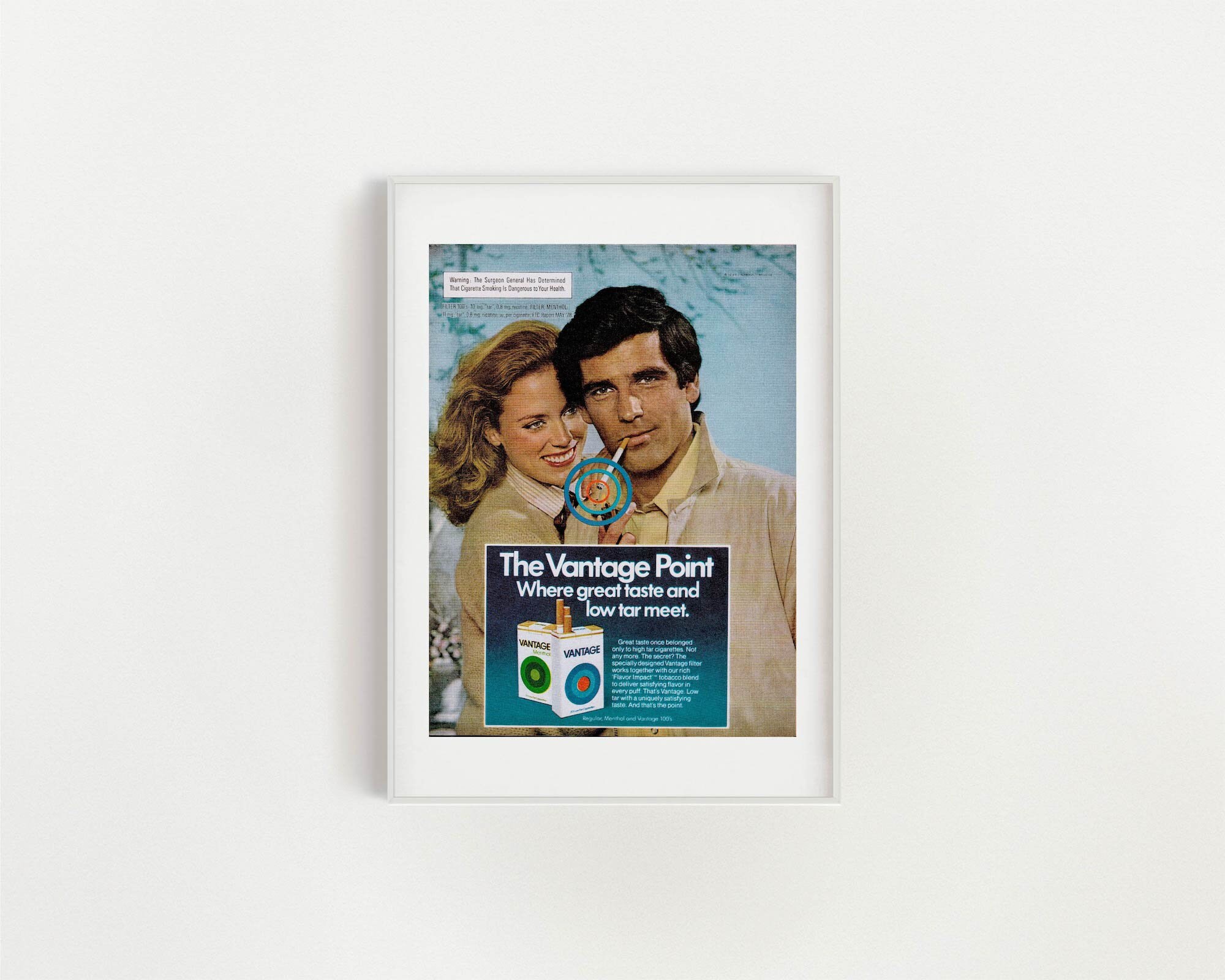 Vantage Cigarettes 1980s