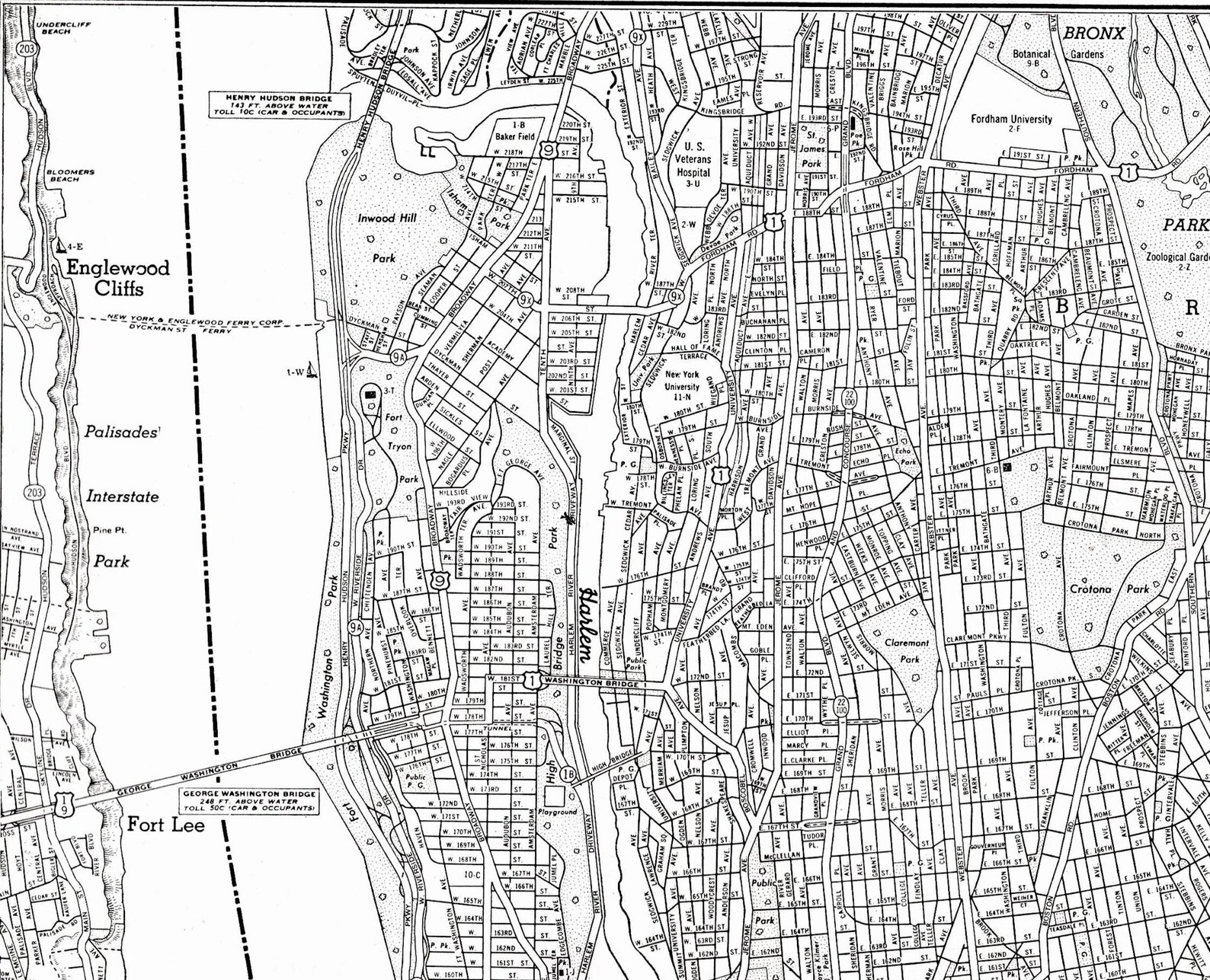 1940s MANHATTAN Street Map 11x14 Vintage NYC Map New York - Etsy