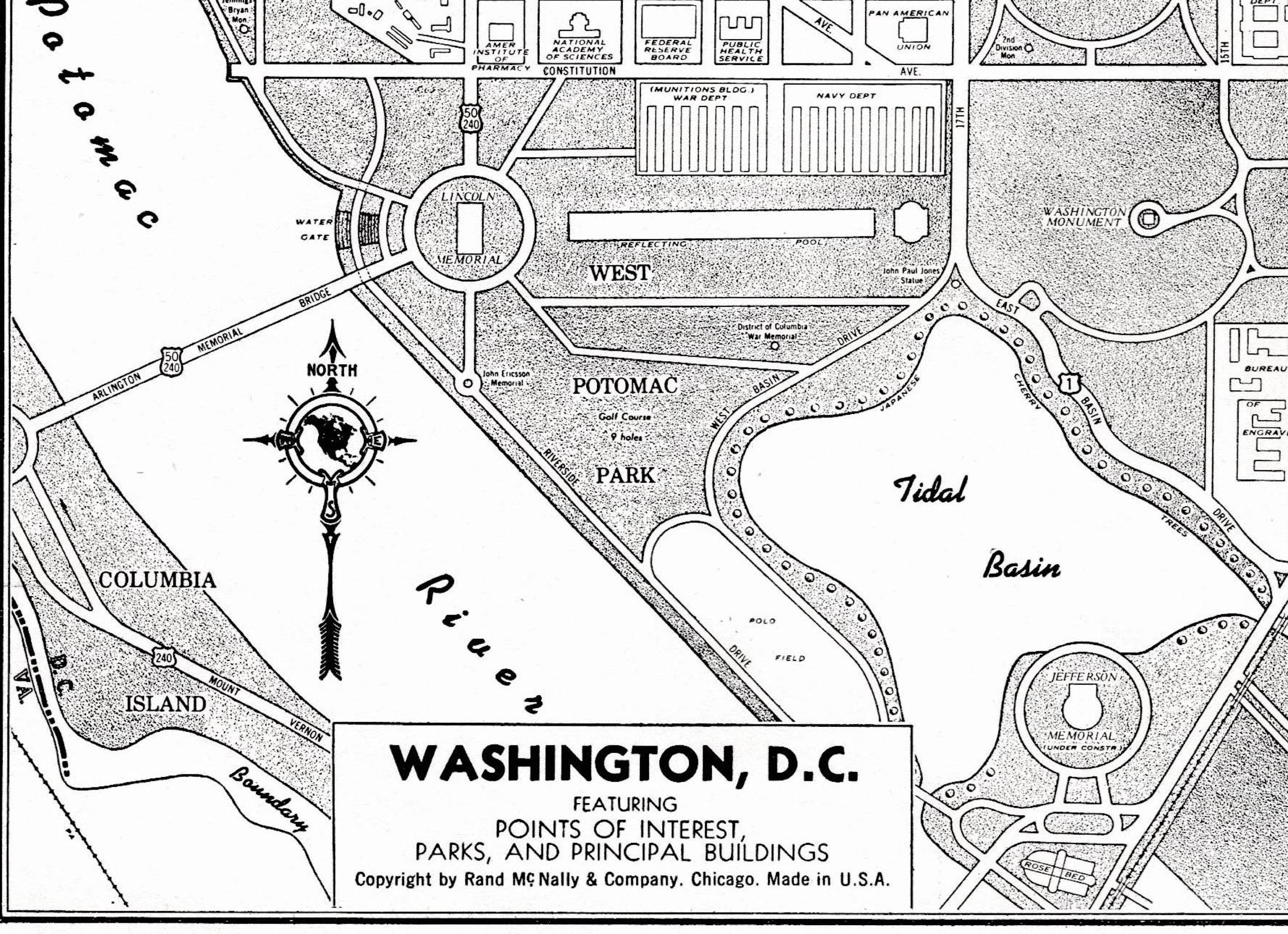 Globes & Maps Home & Living 11x14 Black White Vintage Street Map ...