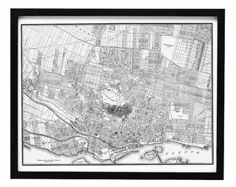 1900 Antique MONTREAL Street Map of Montreal Canada George - Etsy