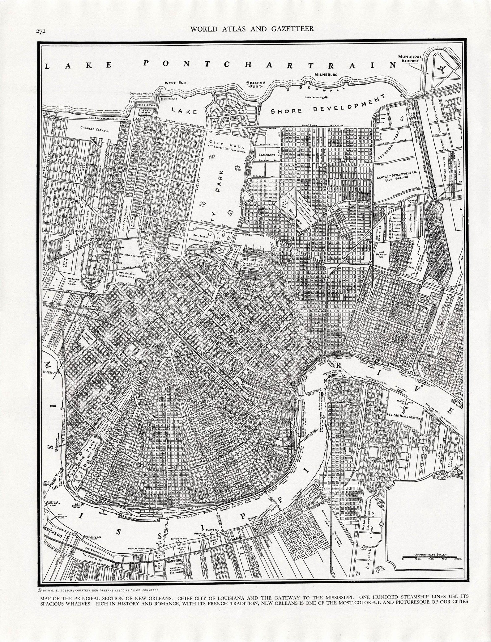 1940s NEW ORLEANS City Map 11x14 Vintage City Map Louisiana - Etsy