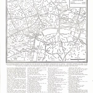1940s LONDON City Map, 11x14 City Map, England 1944 World War II Era ...