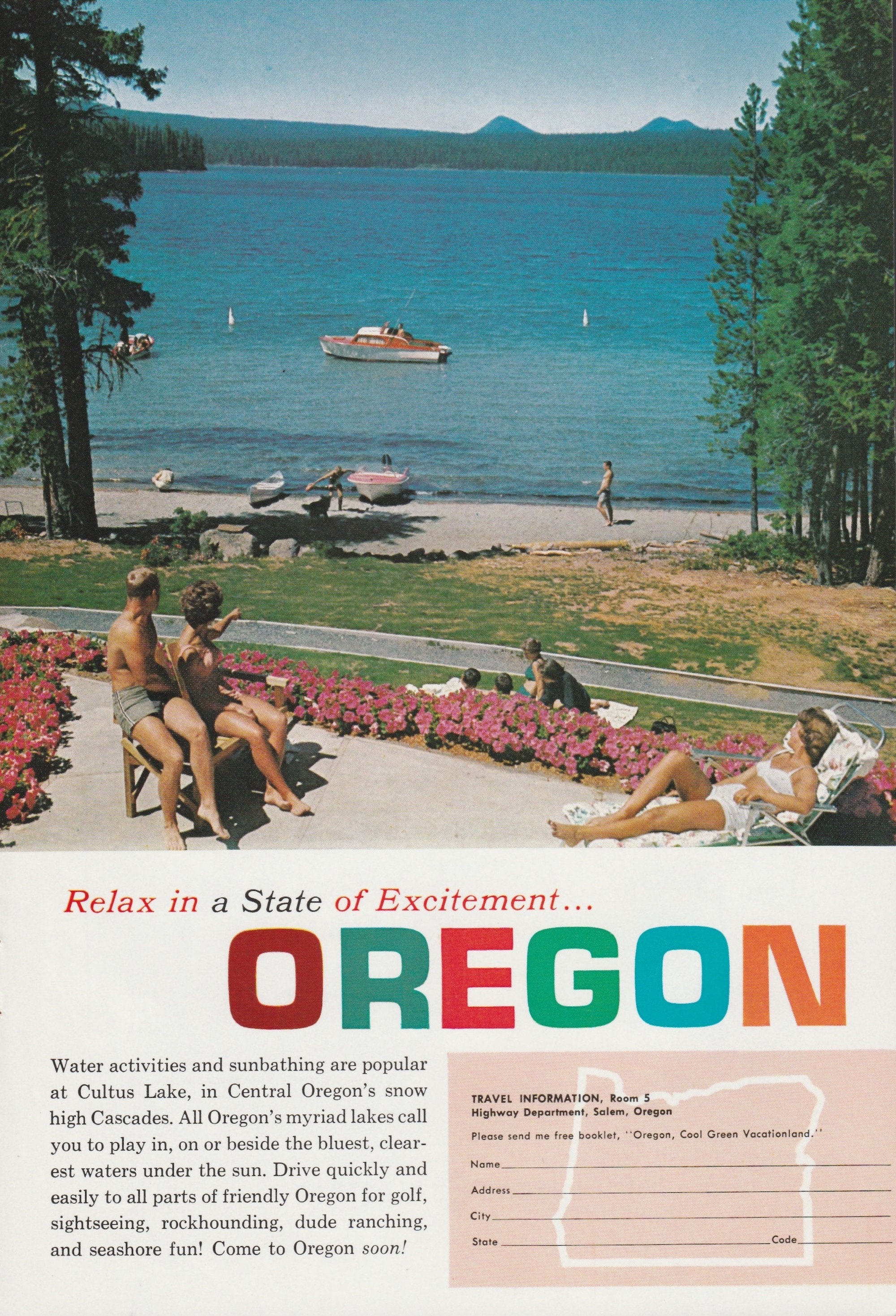 Art & Collectibles Cultus Lake Vintage Oregon Home Decor 7X10 Vintage ...