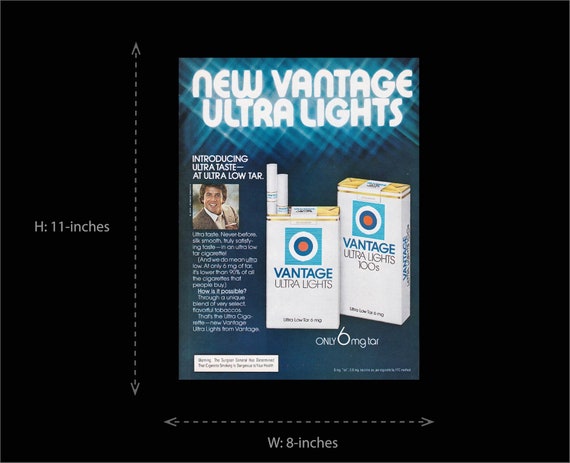 Vantage Cigarettes 1980s