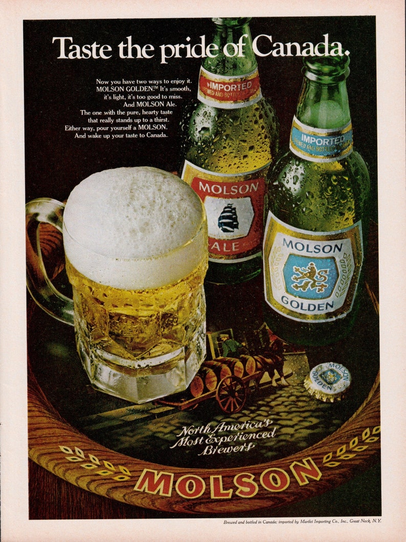 1970s VINTAGE BEER ADS Set Gallery Wall Heineken Budweiser - Etsy
