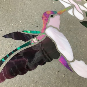 Mauve Hummingbird, Stained Glass, Glass Art, - Etsy