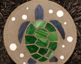Sea Turtle, Green Concrete Turtles, Cement Cast Stone Pond Decor, Ocean ...