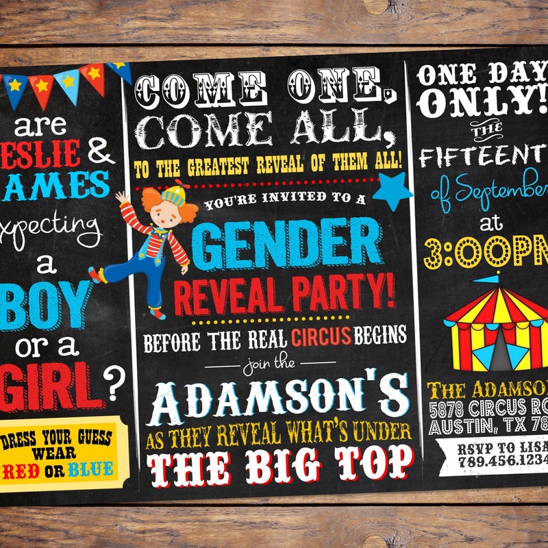 Gender Reveal Invitation - Etsy