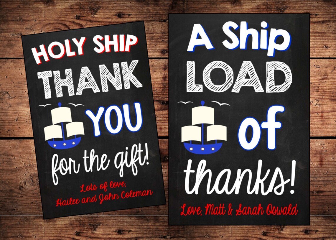 THE ORIGINAL Holy Ship Thank You Card- A Ship Load of Thanks 4x6 ...