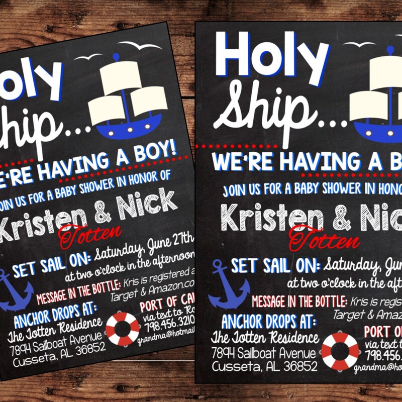 Ship Invitation - Etsy