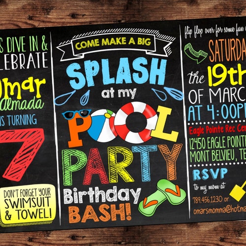 Splish Splash Birthday Bash Party Package. Personalized and | Etsy