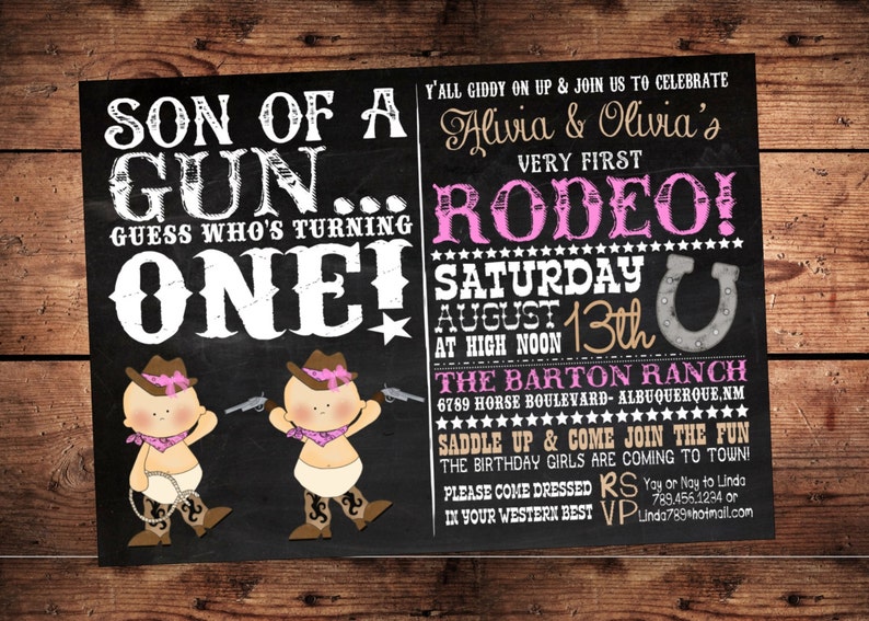 The Original Son of a Gun Guess Who's Turning One- Western Twin ...