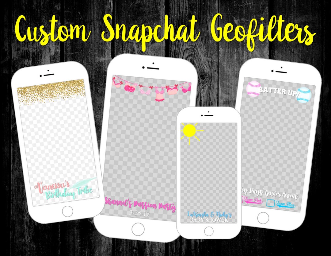 Custom Snapchat Geofilter for Personal Events - Etsy