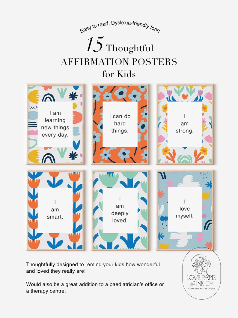 15 Amazing Affirmation Posters for Kids / Digital Printable Kids Room ...
