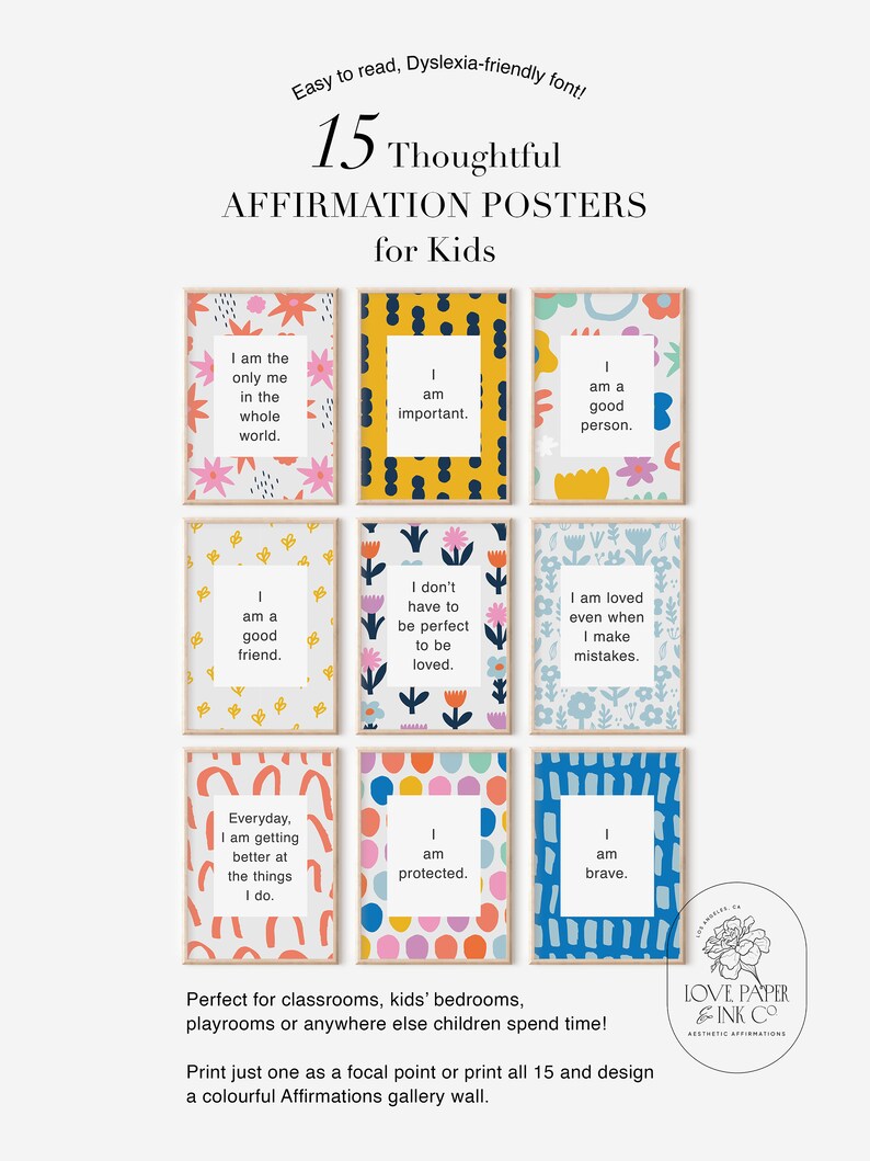 15 Amazing Affirmation Posters for Kids / Digital Printable Kids Room ...