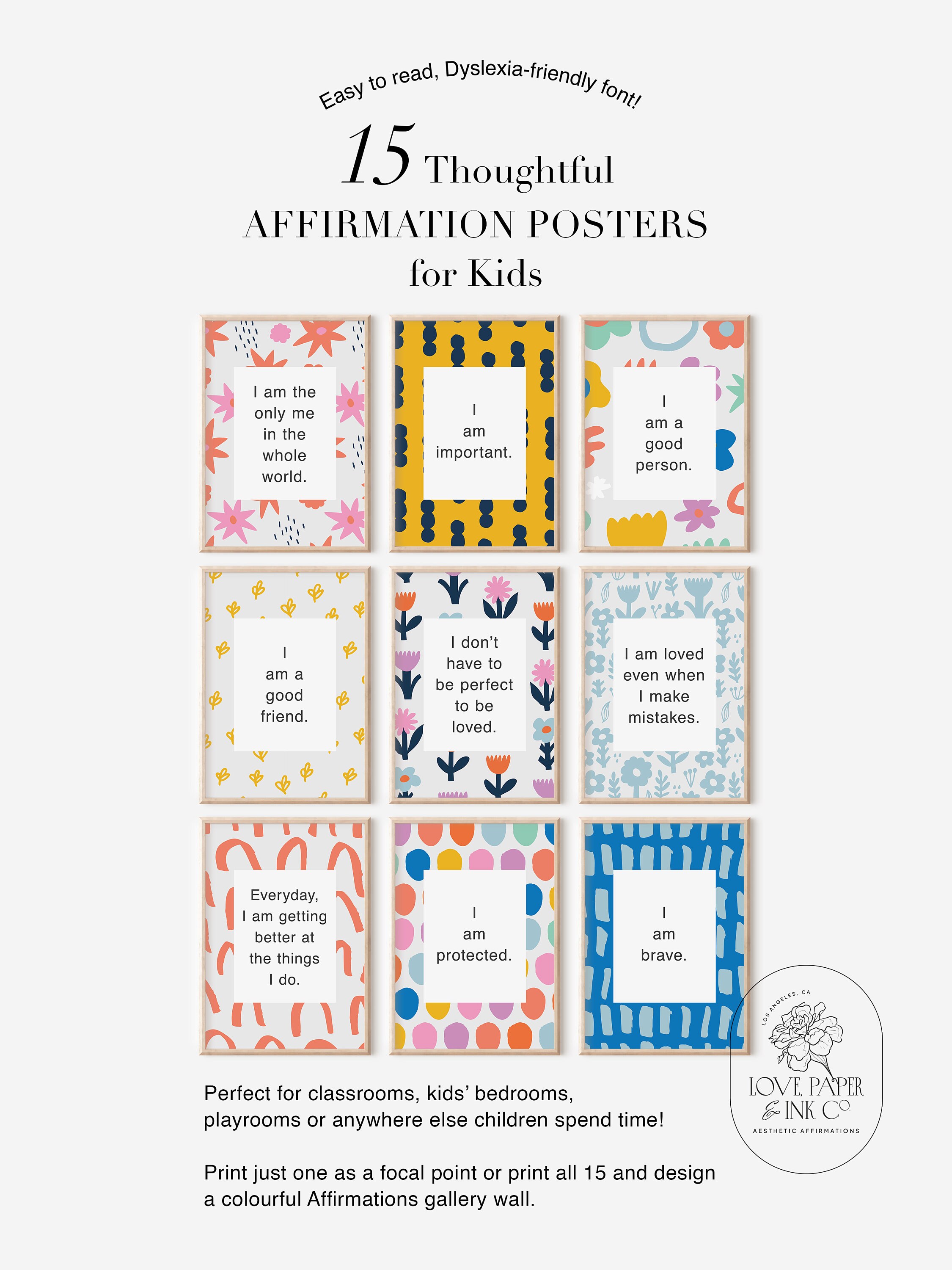 15 Amazing Affirmation Posters for Kids / Digital Printable Kids Room ...