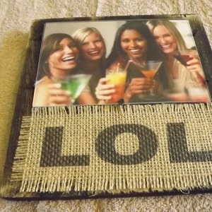 I Do Love Romance Wedding Distresssed Wood and Burlap Frame Handmade in USA - Etsy