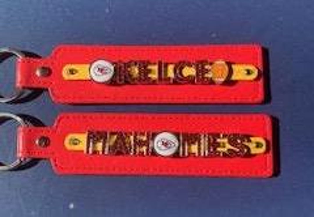 Kansas City Chiefs Kelce Football Keychain/luggage Tag/ Bag Tag With ...