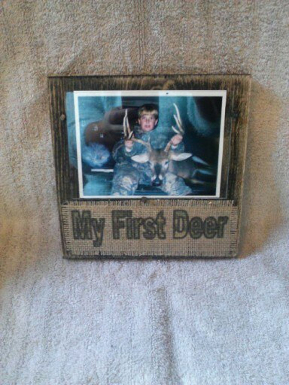 My First Deer Frame Hunting Hunter Outdoors Rustic Wood and - Etsy