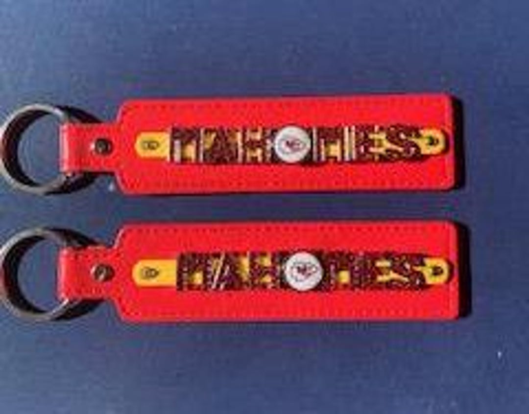 Kansas City Chiefs Mahomes Football Keychain/luggage Tag With ...