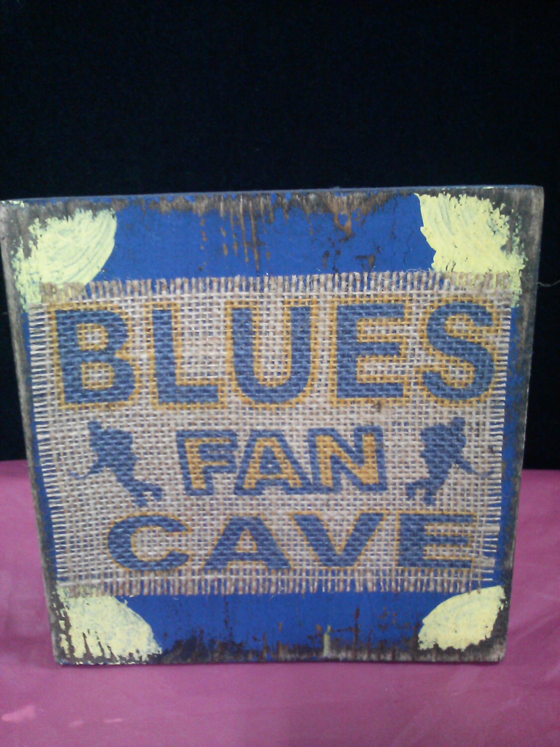 St. Louis Blues Hockey We Bleed Blue burlap and | Etsy