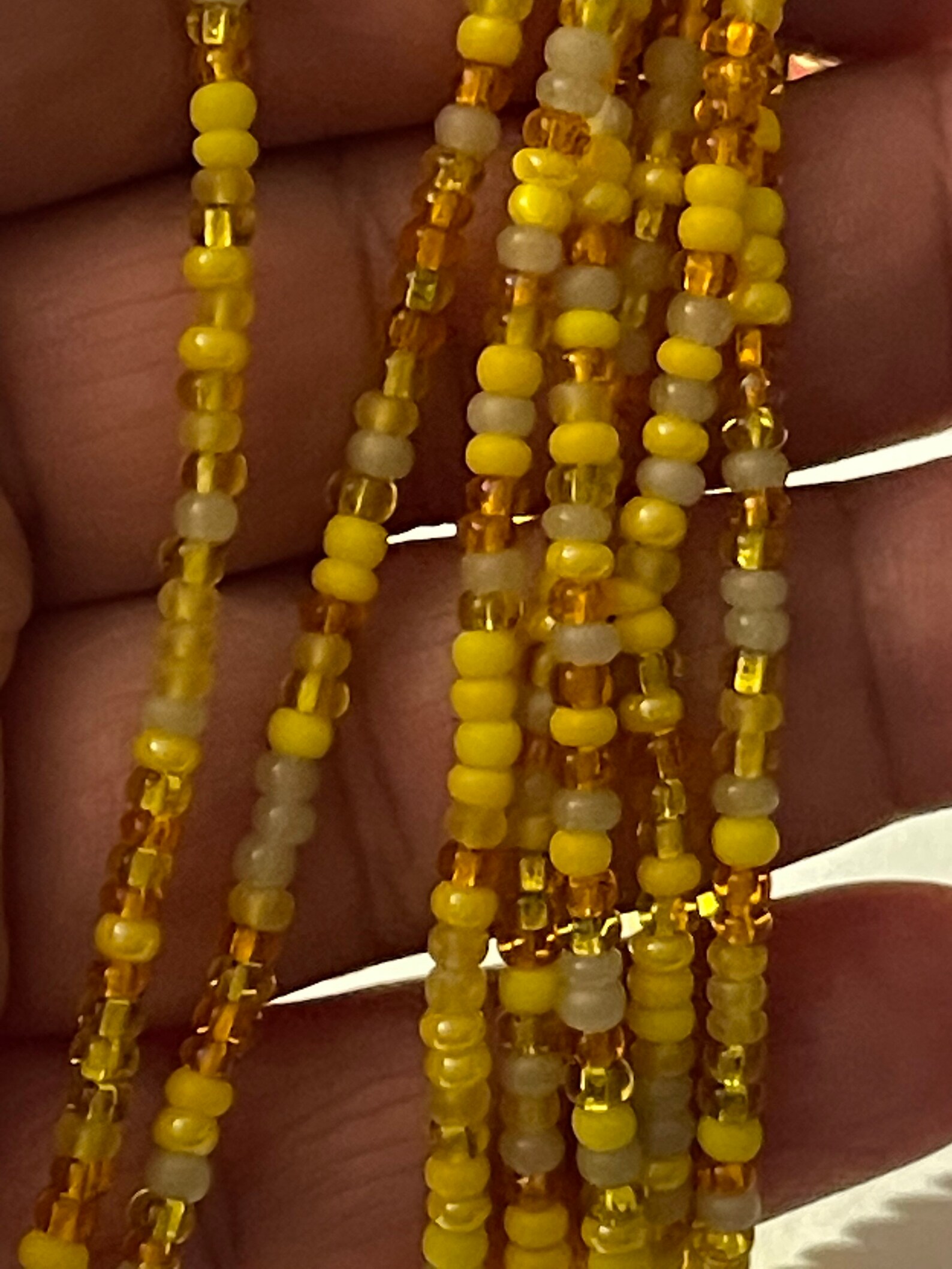 Yellowstone 2 Strand, Tie on Waist Jewelry, Body Jewelry, African ...