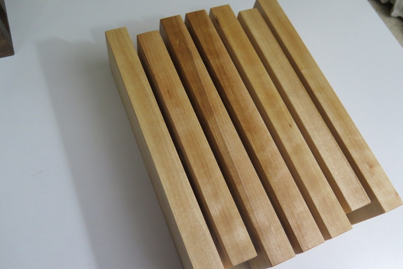 Cabinet Mounted Magnetic Knife Block American Walnut Rack, Cabinet ...