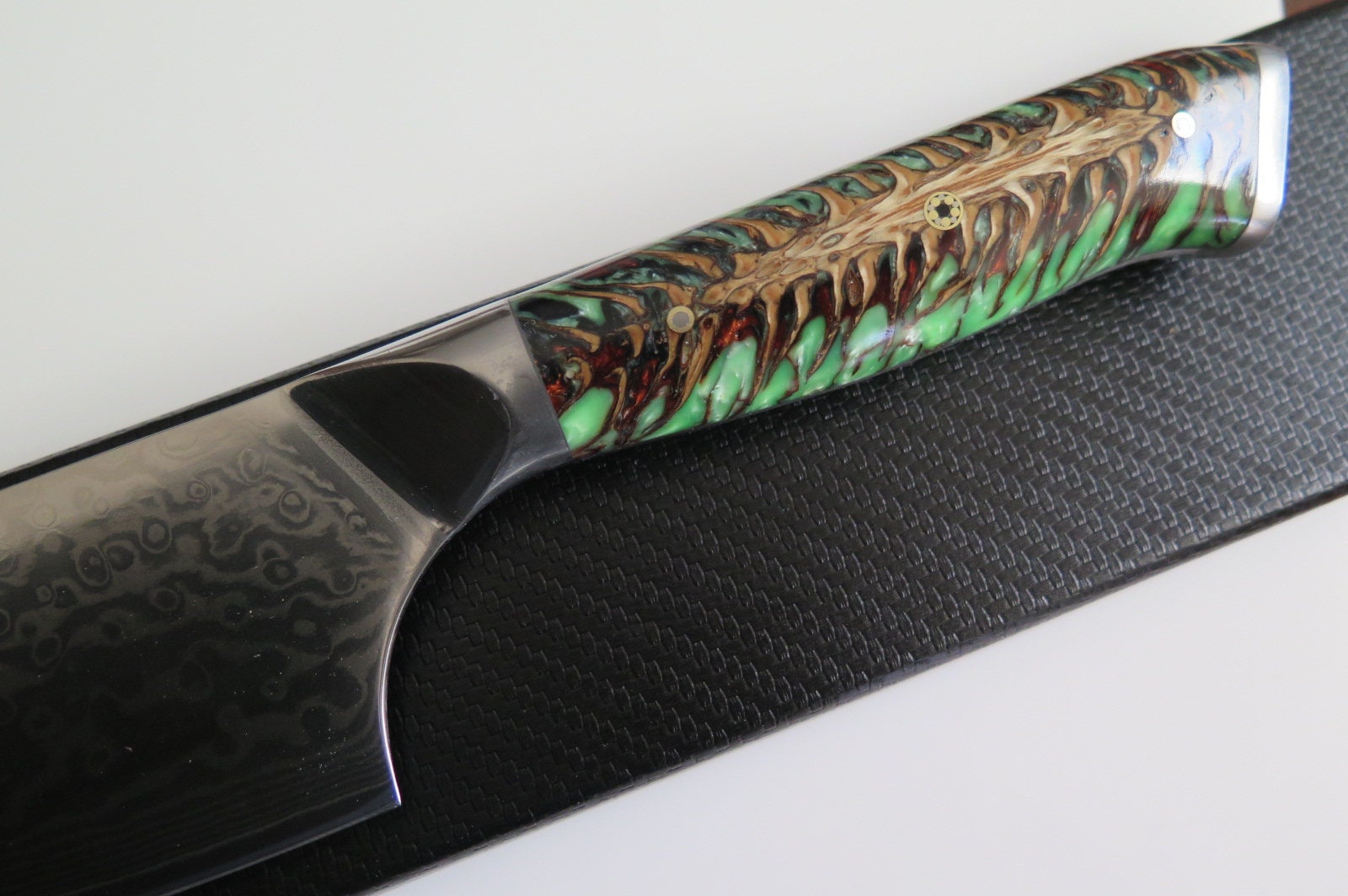 VG10 San Mai Damascus Chef Knife Hybrid Santoku Chef Knife | Etsy