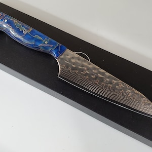 Cu Mai Damascus VG10 Chef Knife 8" Copper and Brass Core Handle ...