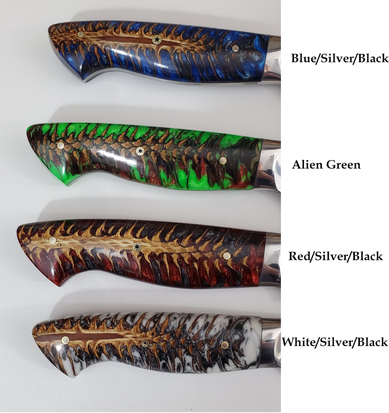 Set of 4 VG10 Damascus Chef Knives- 9", 6" and 8" Bread Knife in ...