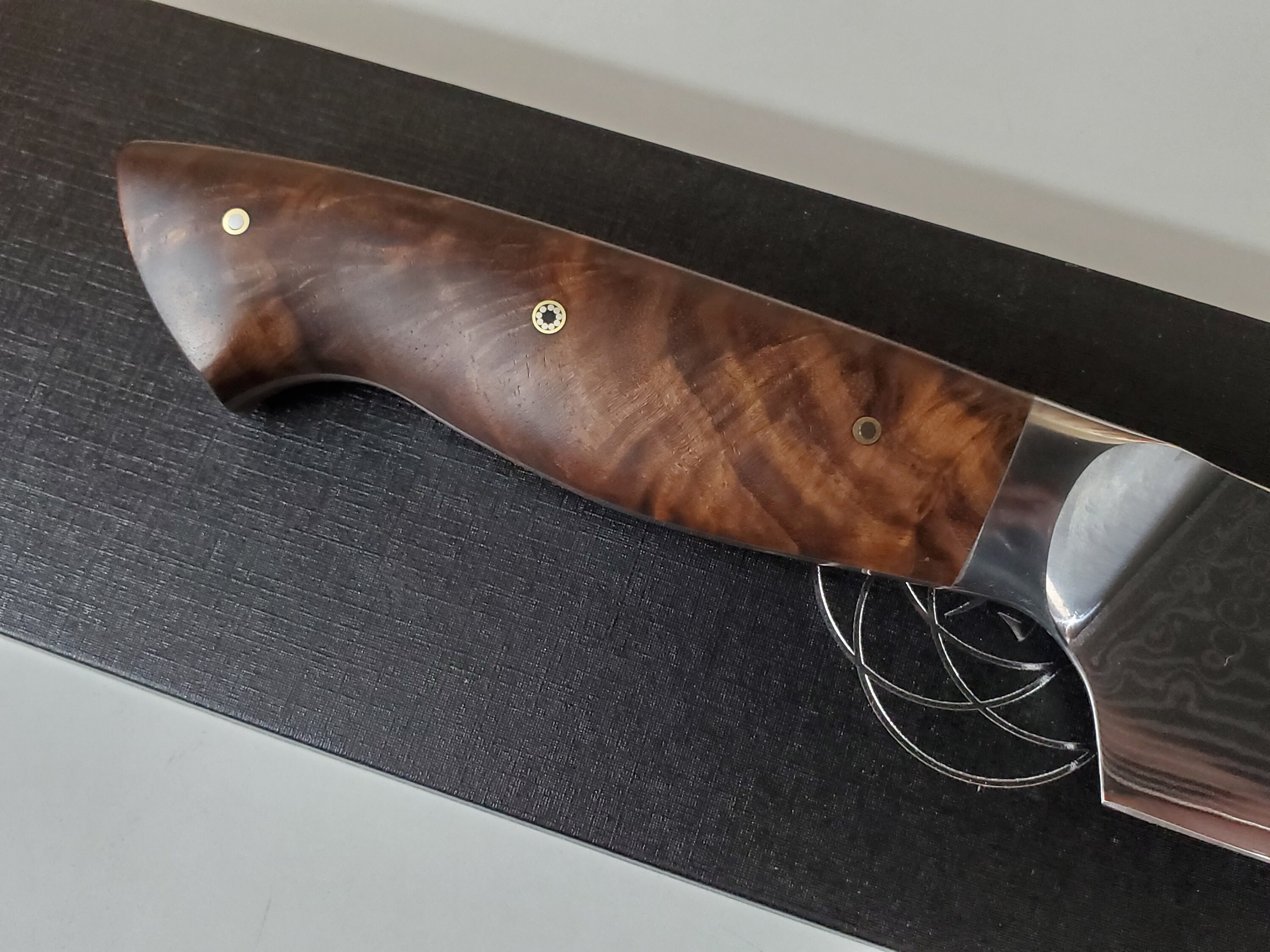 Stabilized Figured Walnut Damascus Chef Knife VG10 Hybrid | Etsy