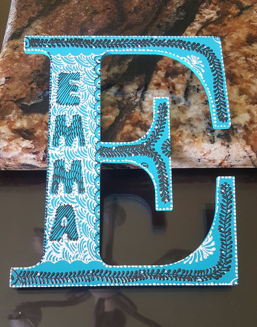Henna Letter - Etsy