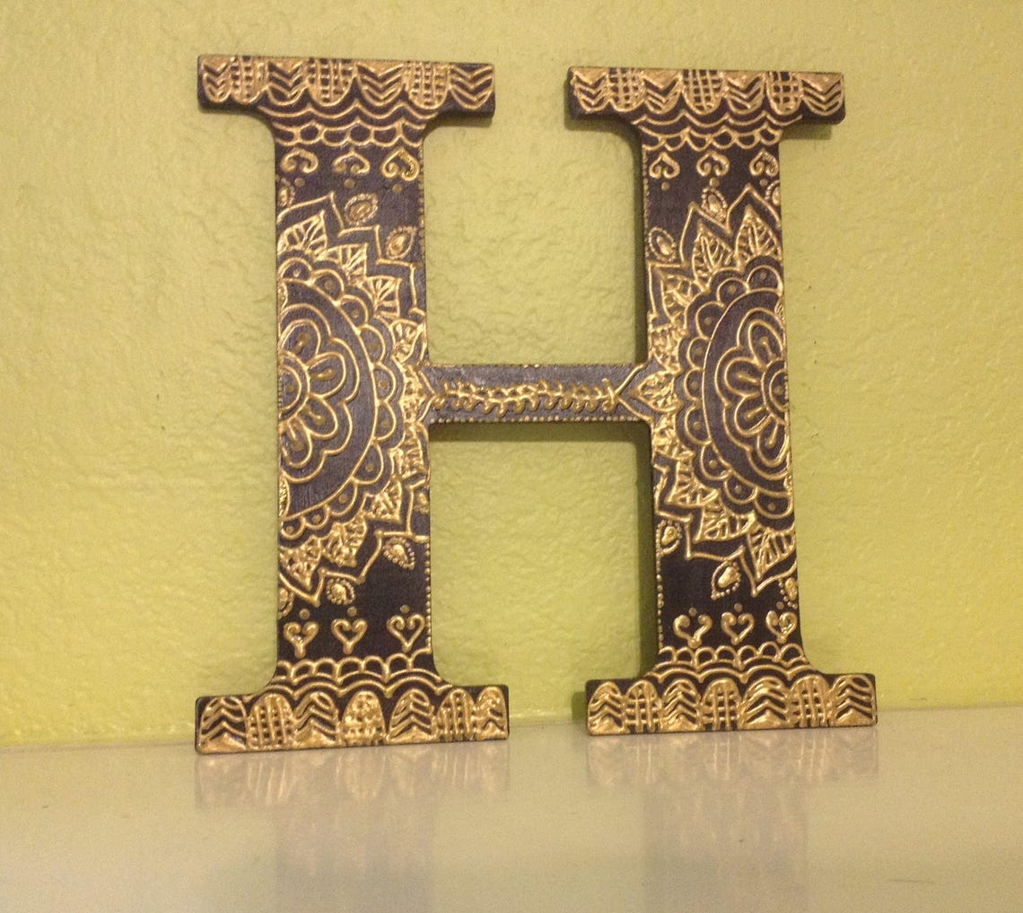 Henna Letter - Etsy