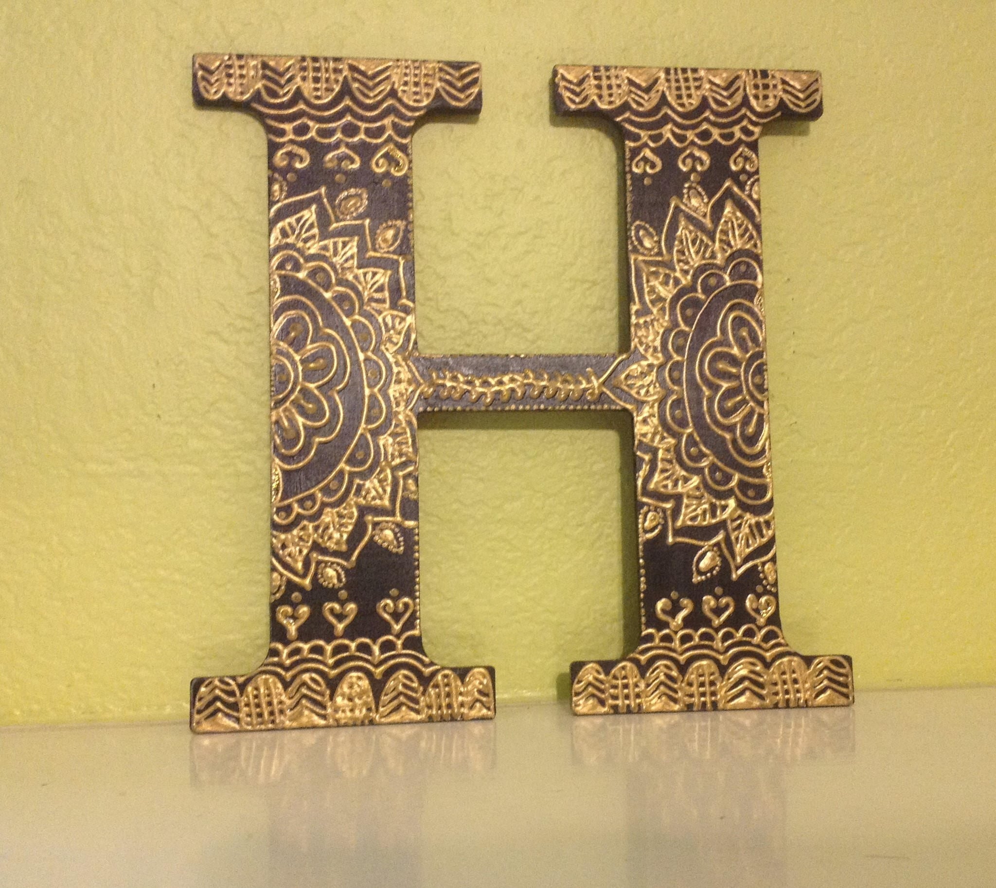Henna Letter - Etsy