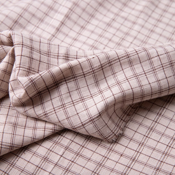 Checked Linen Fabric - Etsy