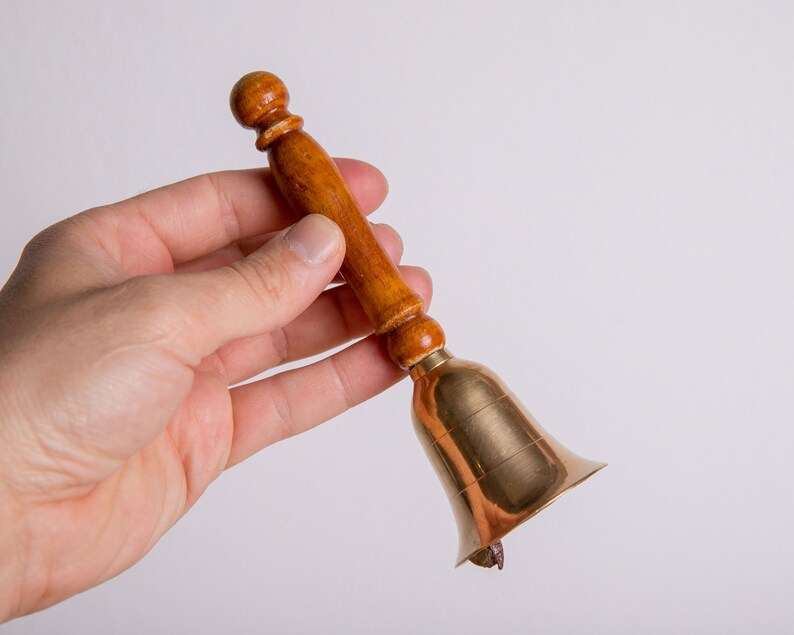 Small Hand Bell Small Dinner Bell Hotel Counter Bell School | Etsy