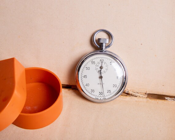 Vintage Stopwatch, Soviet Pocket Watch Timer - Agat, … - Gem