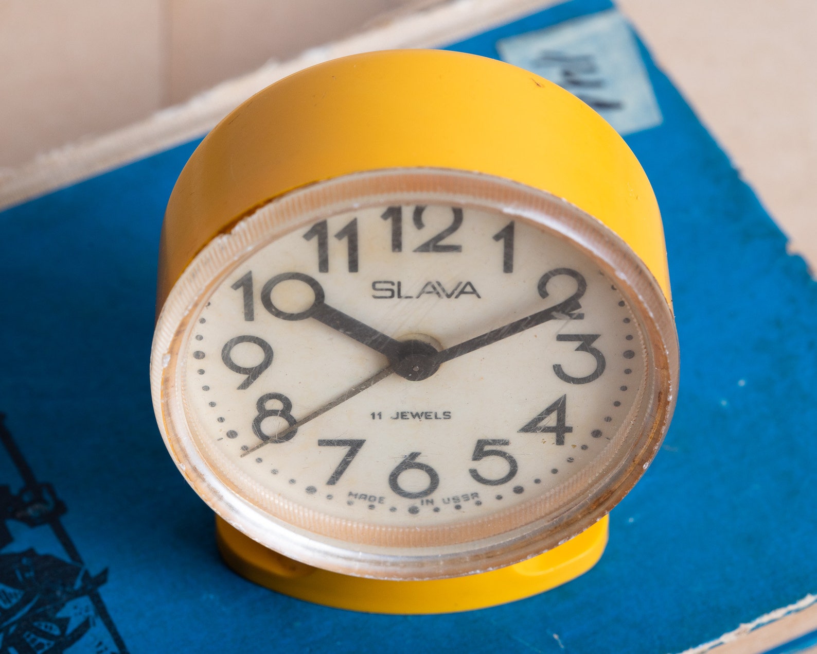 Small Yellow Alarm Clock Vintage Soviet Clock Russian Desk | Etsy