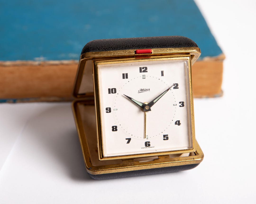 Vintage Travel Clock, Kaiser Folding Case Alarm Clock, West Germany ...
