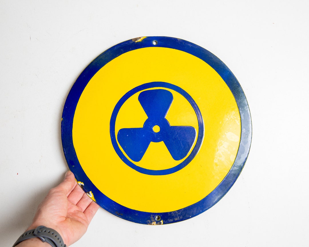 Radioactive Warning Sign, 1970s Labor Safety Warning Sign, Nuclear ...