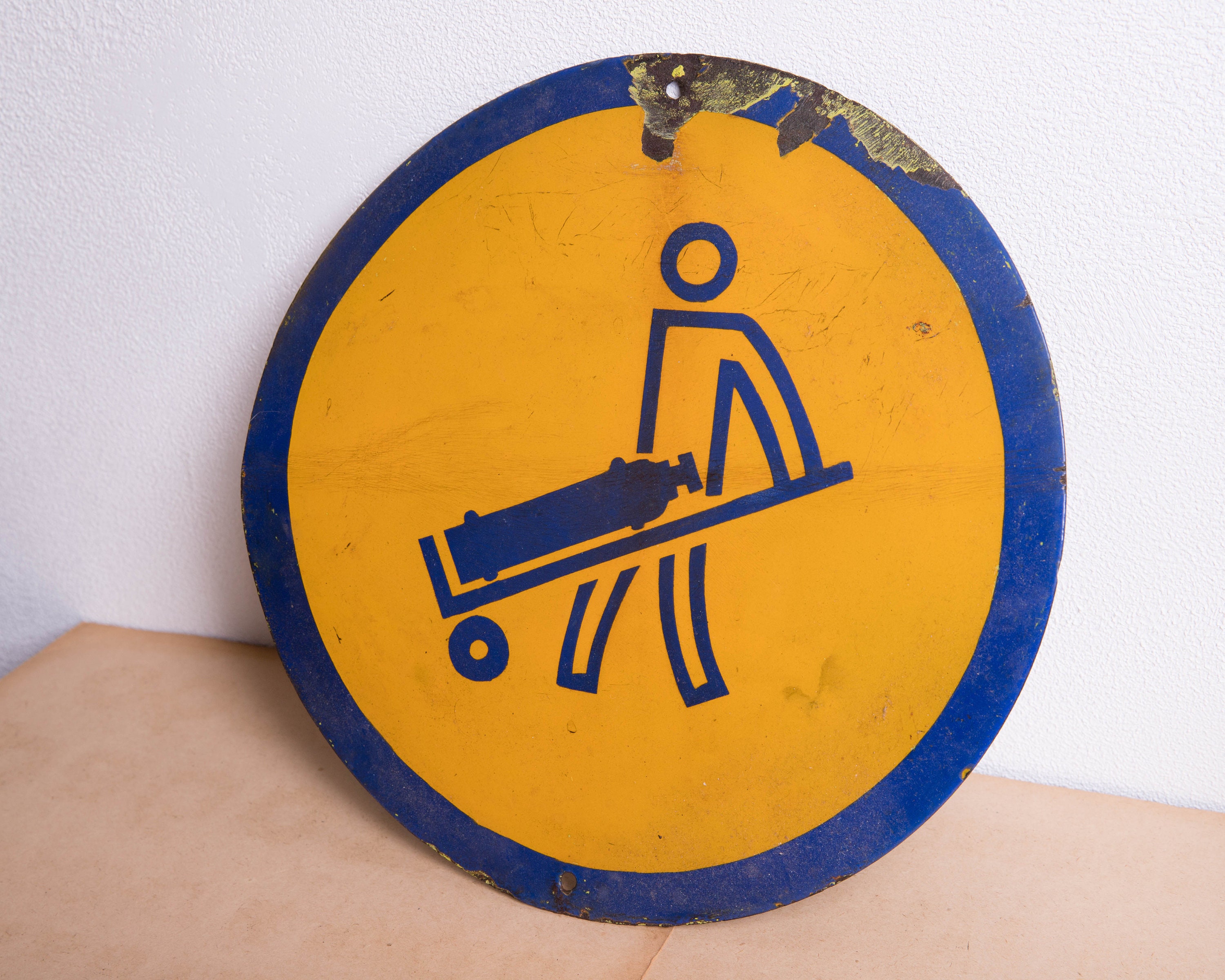 Vintage Enamel Sign Labor Safety Warning Sign Caution 1970s - Etsy ...