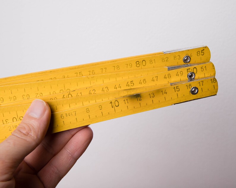 Vintage Wooden Folding Ruler 1 Meter Orange Meter Ruler - Etsy