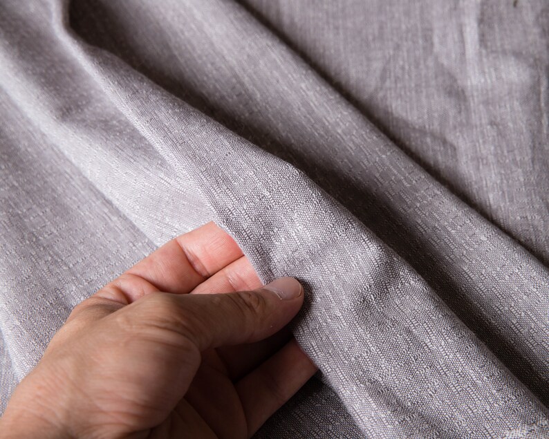 Gray Cotton Fabric by the Yard Vintage Lightweight Fabric | Etsy